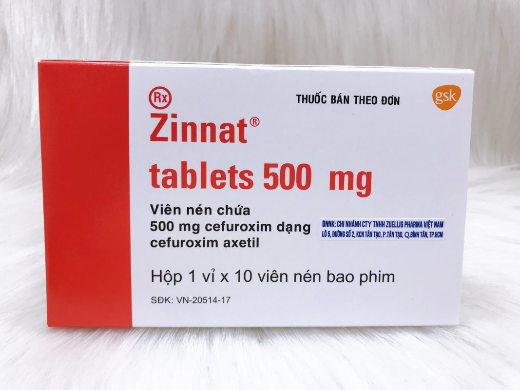 Zinnat 125, 250, 500 (Cefuroxime 125mg, 250mg, 500mg) – KhoeVaDepPharmacy