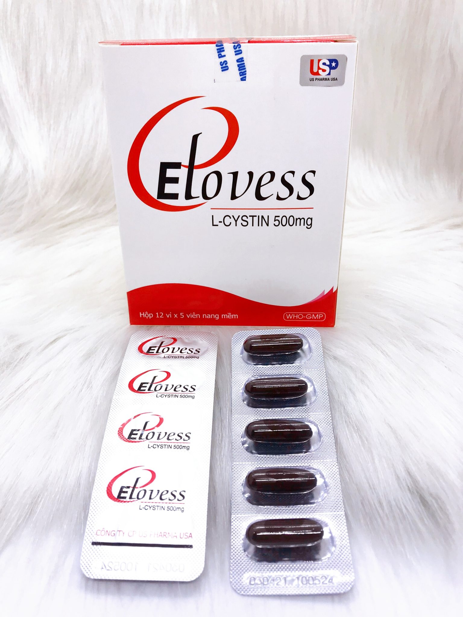 Elovess (L- Cystine 500mg) – Viên uống đẹp da, ngăn ngừa rụng tóc, chắc ...