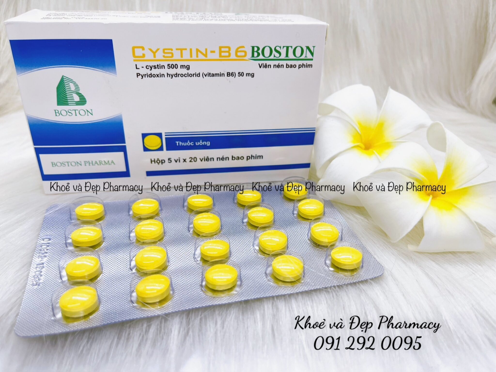 CYSTIN B6 BOSTON ( Lcystine 500mg và vitamin B6 50mg) – Điều trị các ...