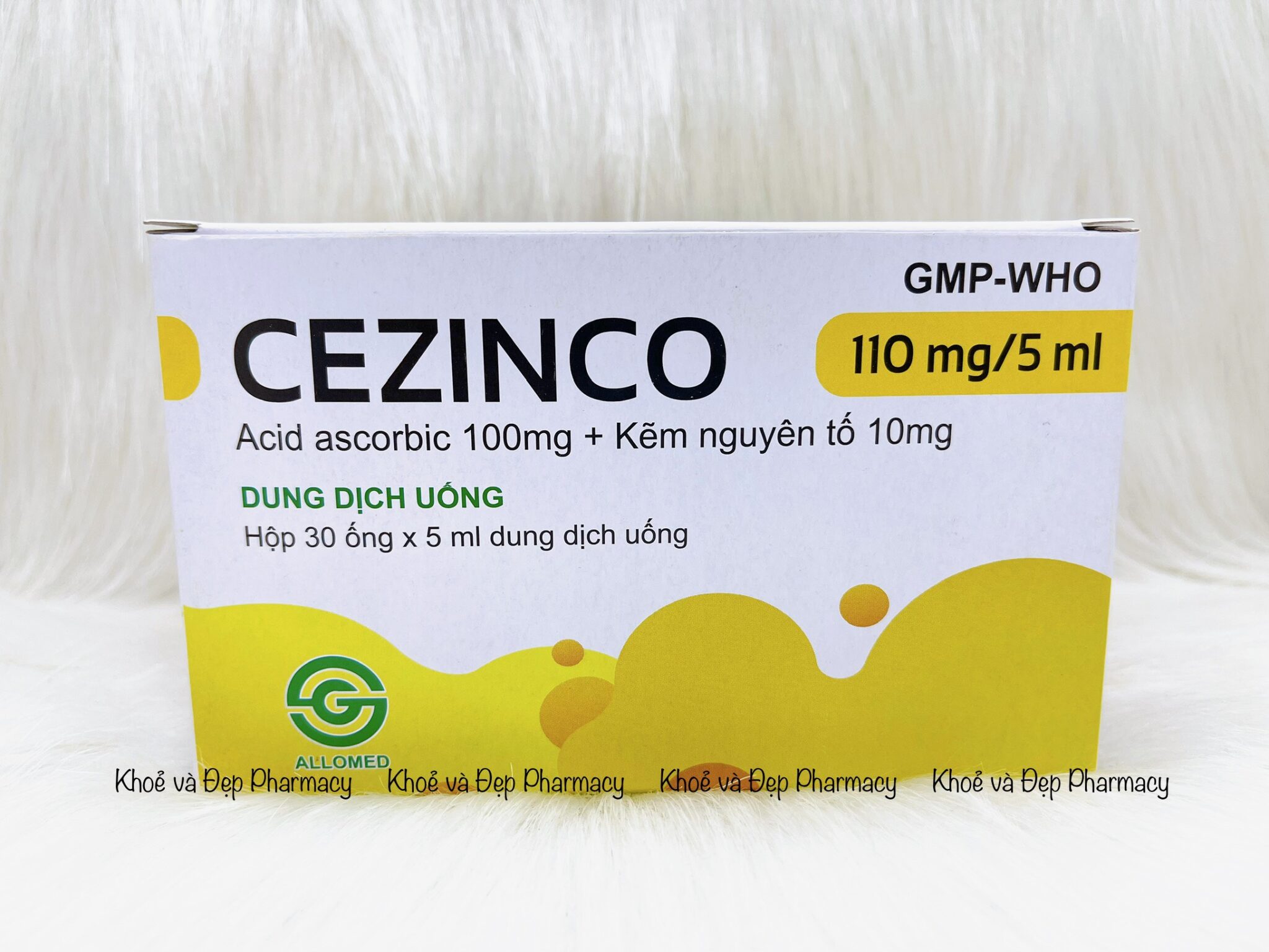 CEZINCO (Acid ascorbic 100mg + Kẽm nguyên tố 10mg) 110mg/5ml – Dung ...
